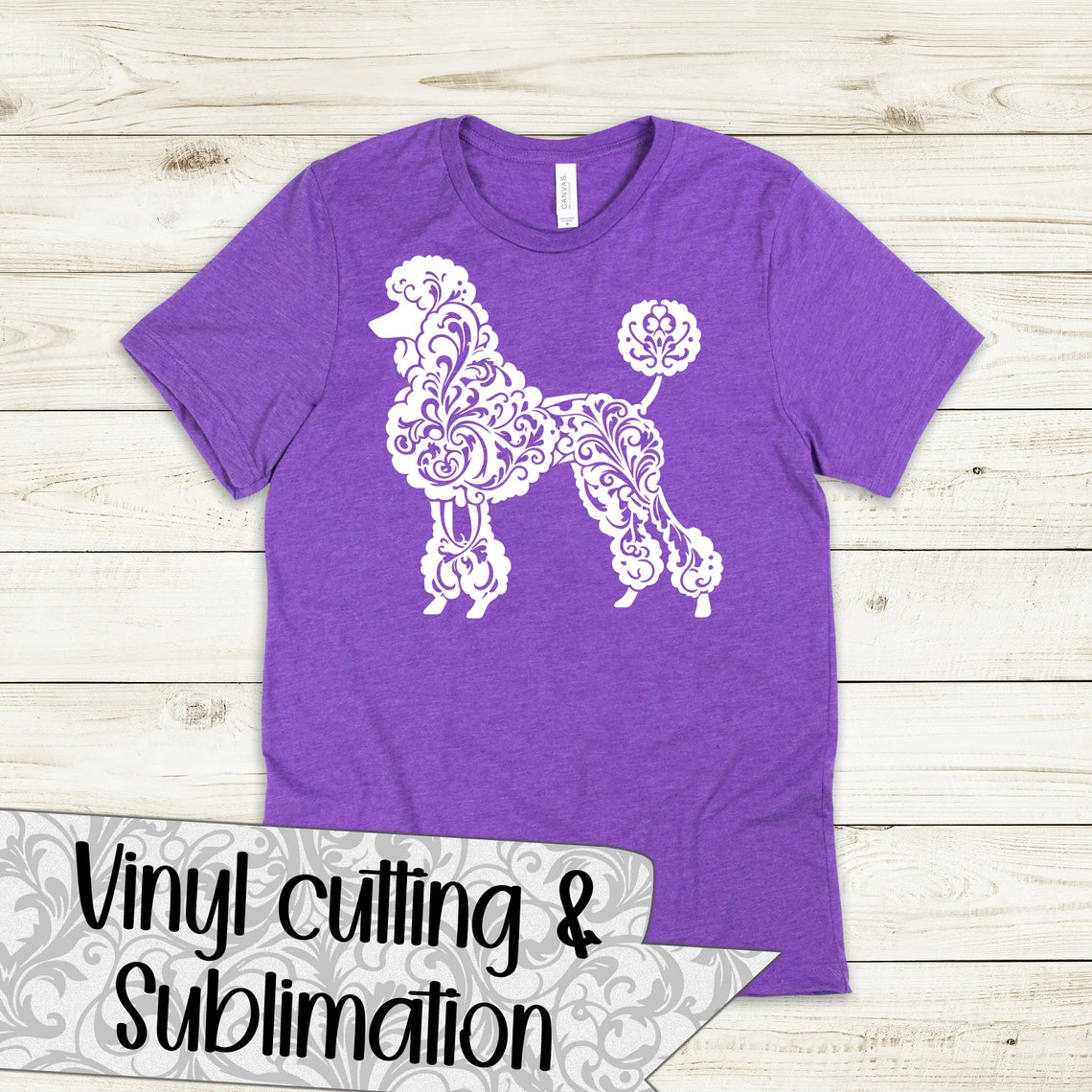 Poodle Fancy SVG Cut Files svg Dxf Png Eps Silhouette & Cricut, Digital ...