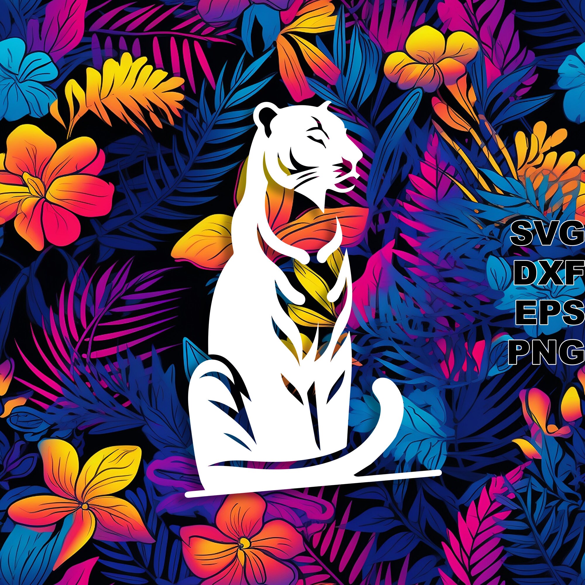 Jaguar SVG Cut Files svg Dxf Png Eps Vinyl and Paper Cut, CNC, Laser ...