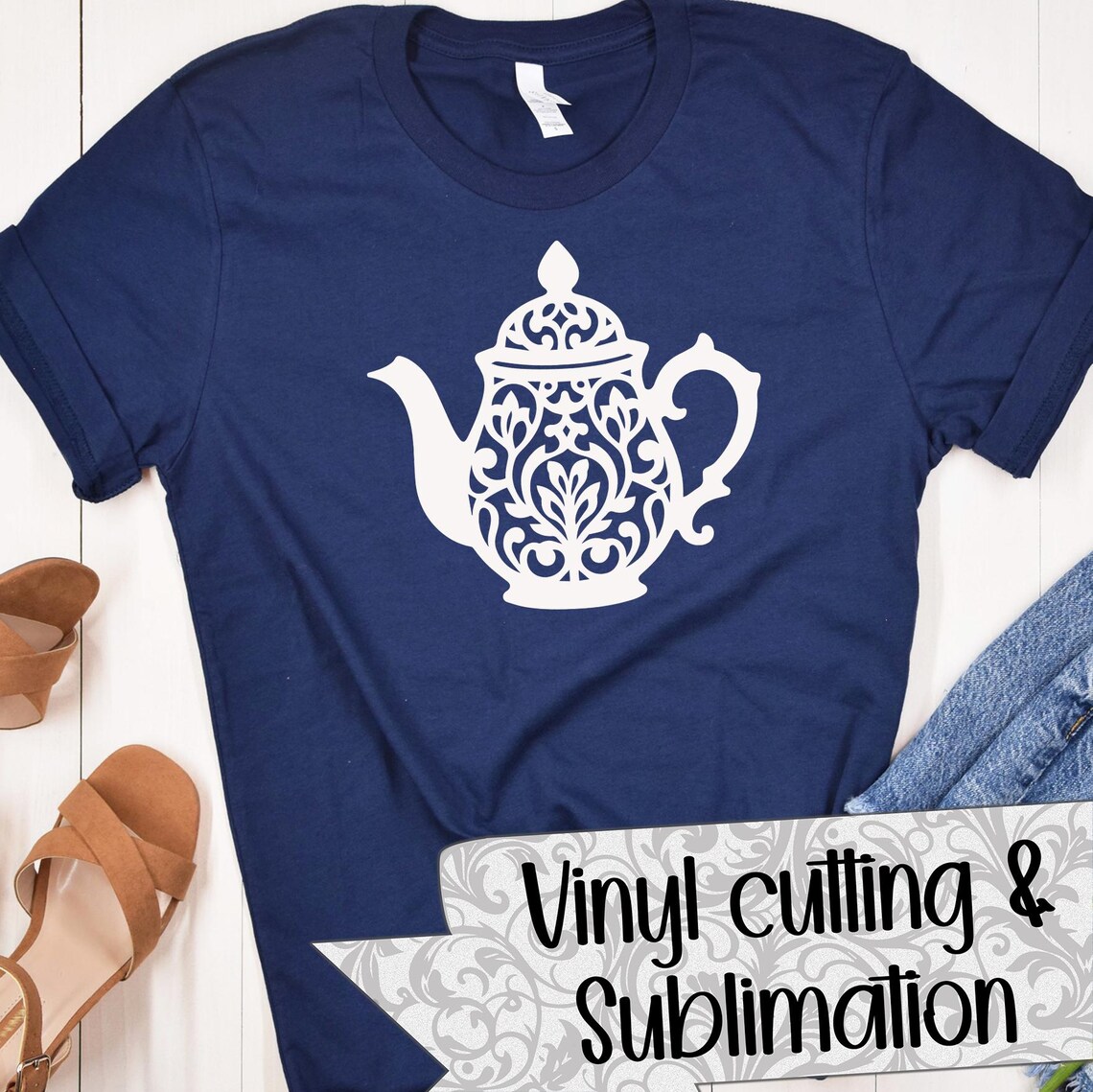 Filigree Tea Pot (more) SVG Cut Files (svg Dxf Png Eps Jpeg) Silhouette ...