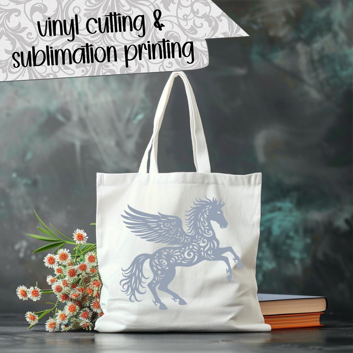 Lovely Pegasus SVG Cut Files (svg Dxf Png Eps Jpeg) Silhouette & Cricut ...