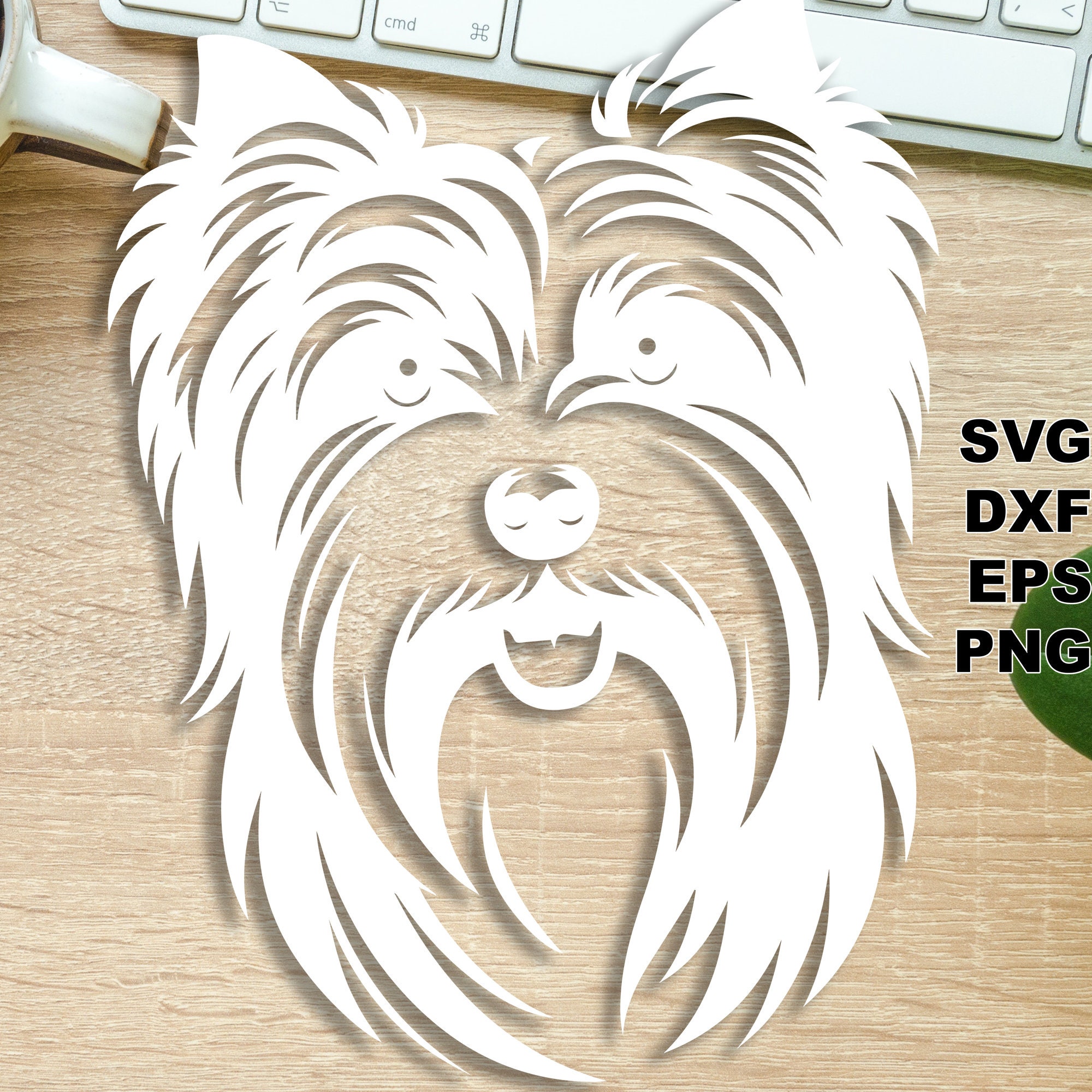 Biewer Terrier SVG Cut Files svg Dxf Png Eps Silhouette & Cricut ...