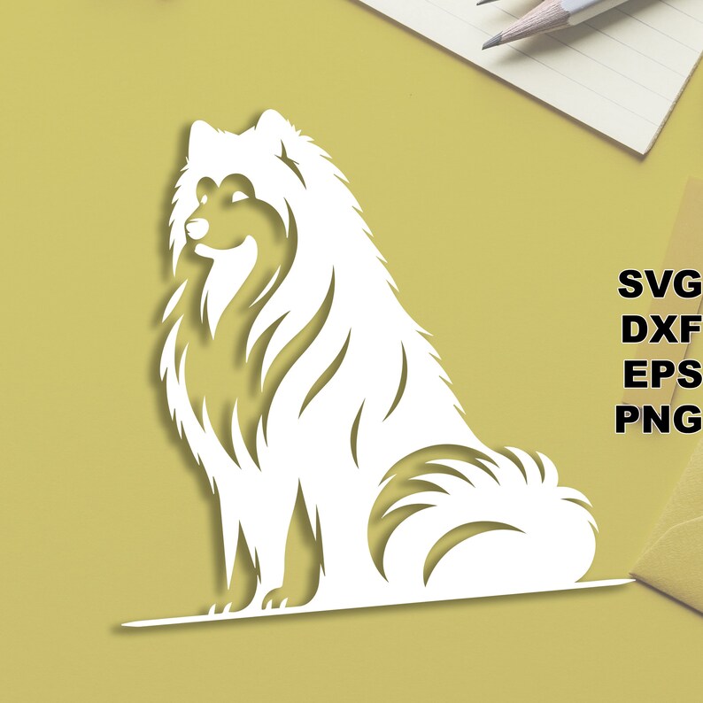 Samoyed SVG Cut Files svg Dxf Png Eps Silhouette & Cricut, Digital ...