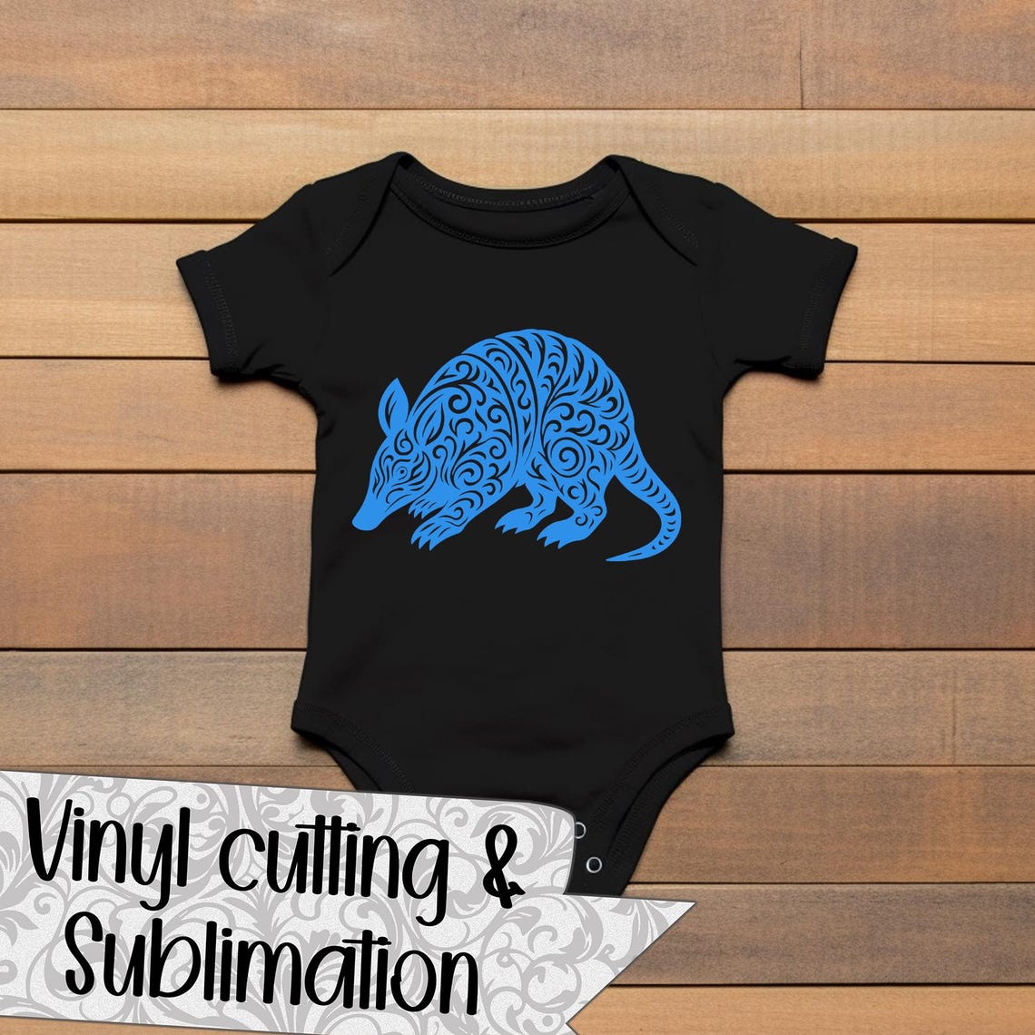 Filigree Armadillo SVG Cut Files (svg Dxf Png Eps Jpeg) Silhouette ...
