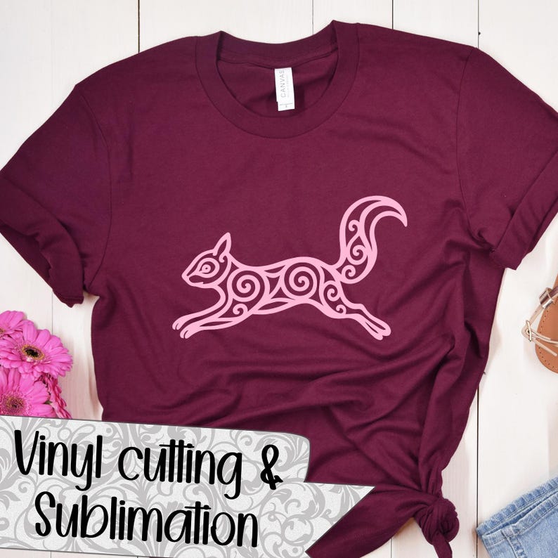 Elegant Squirrel SVG Cut Files (svg Dxf Png Eps Jpeg) Silhouette ...