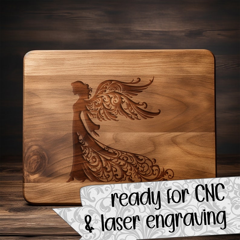 Elegant Angels SVG Cut Files svg Dxf Png Eps Jpg Silhouette & Cricut ...