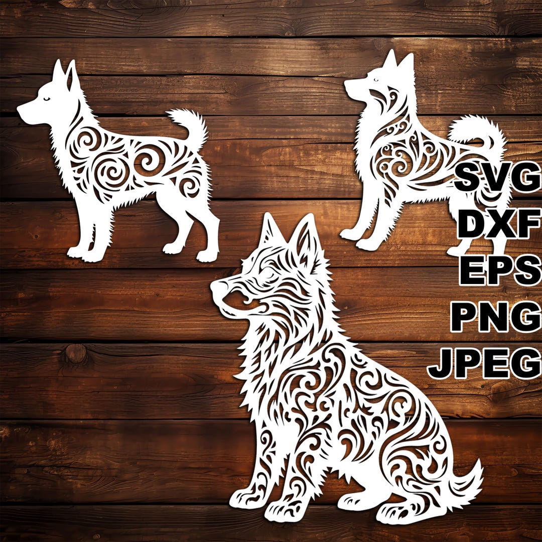 Filigree Swedish Vallhund SVG Cut Files (svg Dxf Png Eps Jpeg ...