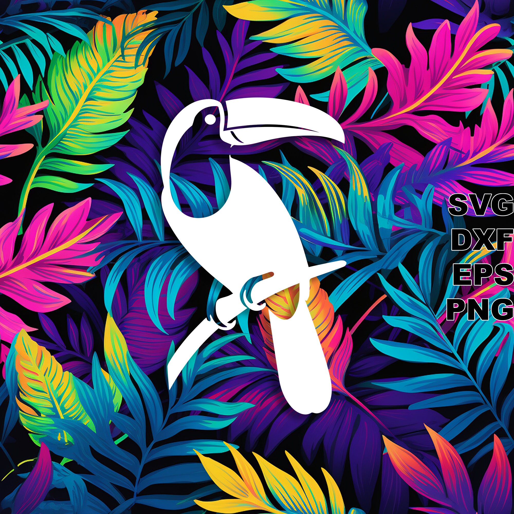 Toucan SVG Cut Files svg Dxf Png Eps Vinyl and Paper Cut, CNC, Laser ...