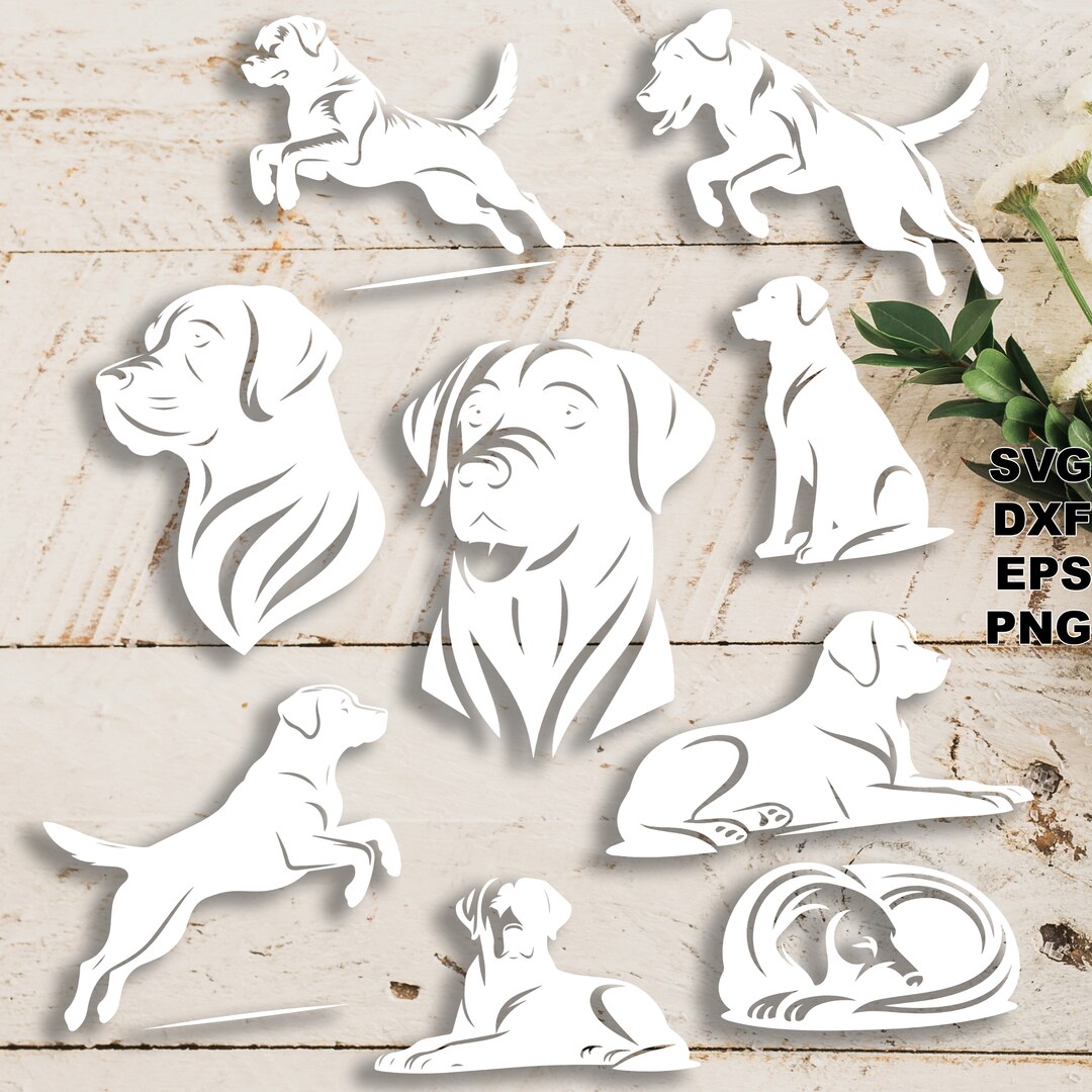 Labrador Retriever SVG Cut Files (svg Dxf Png Eps) Silhouette & Cricut ...