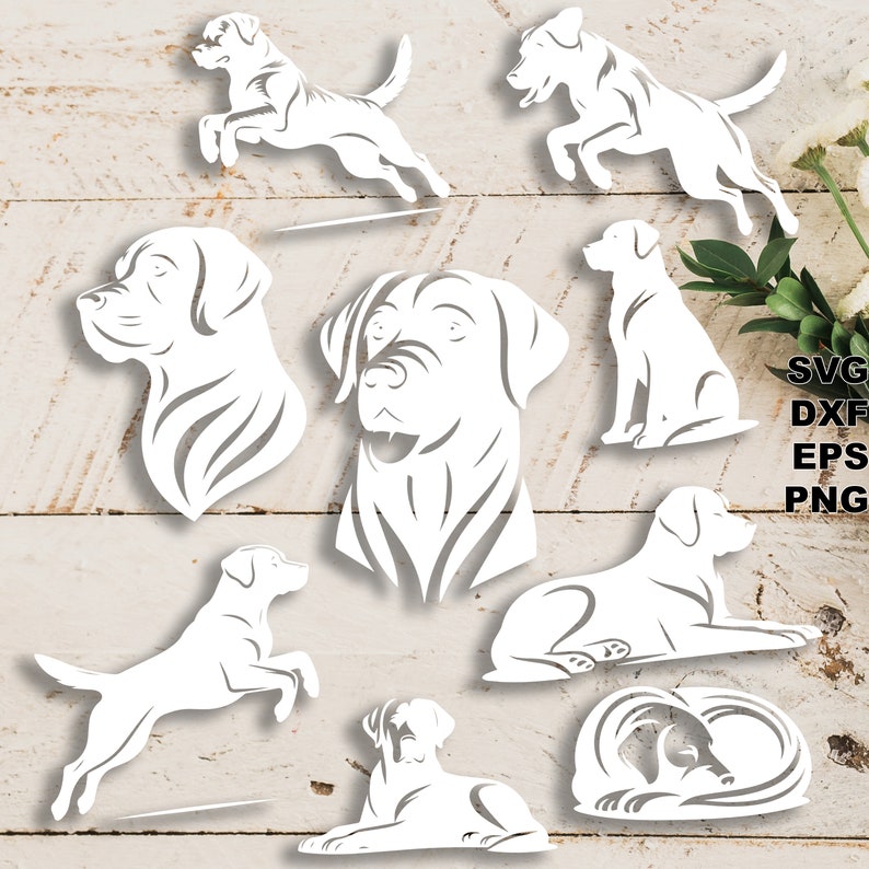 Labrador Retriever SVG Cut Files svg Dxf Png Eps Silhouette & Cricut ...