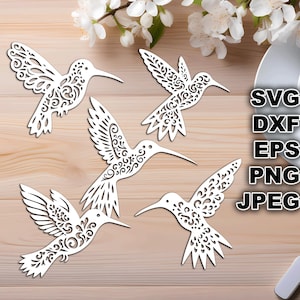 More Filigree Hummingbirds SVG Cut Files (svg Dxf Png Eps Jpeg ...