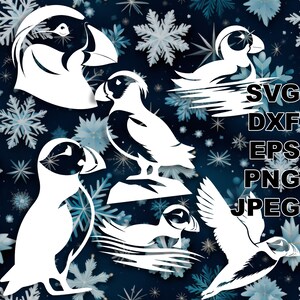 Puffin SVG Cut Files svg Dxf Png Eps Jpeg Vinyl and Paper Cut, CNC ...