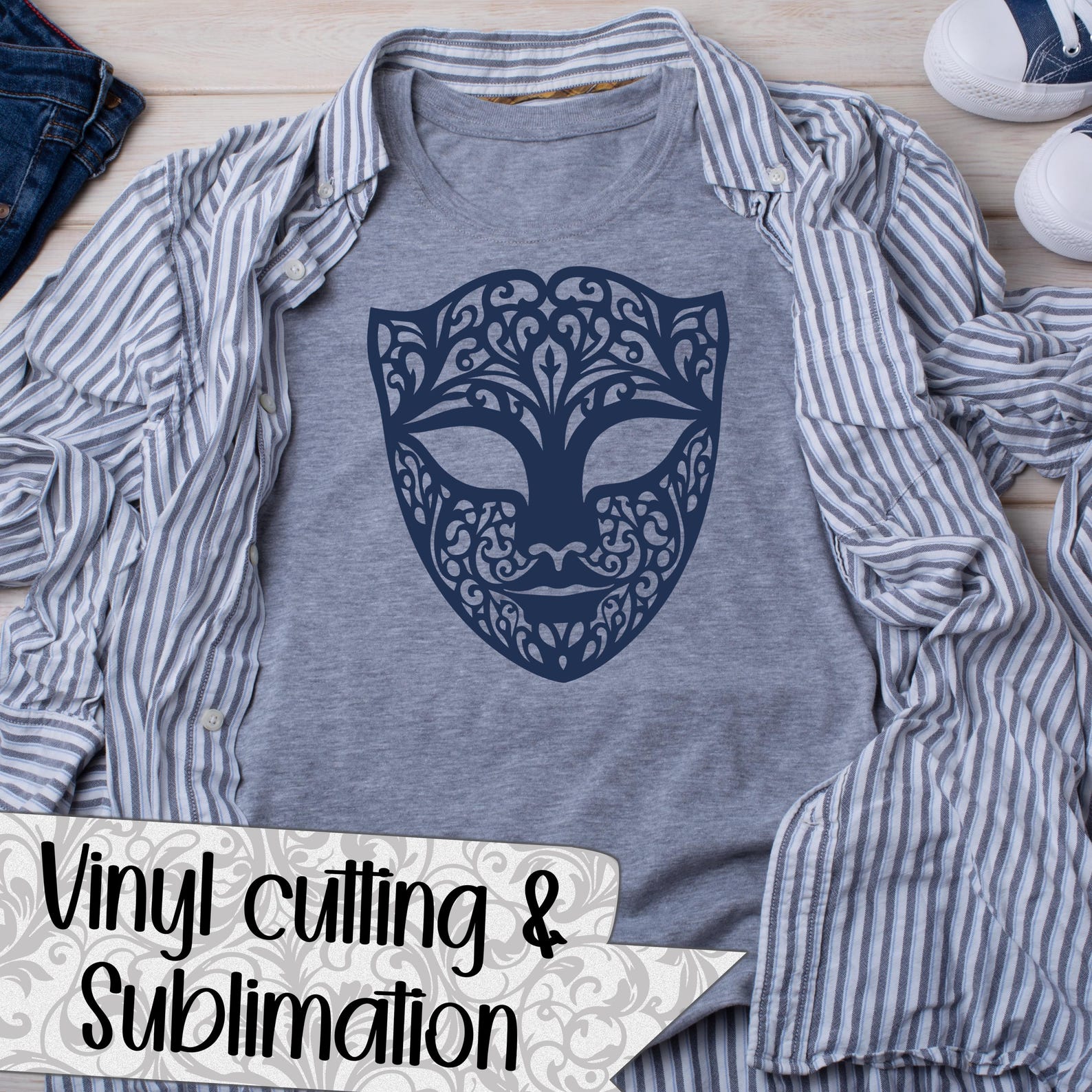 Filigree Masks SVG Cut Files (svg Dxf Png Eps Jpeg) Silhouette & Cricut ...