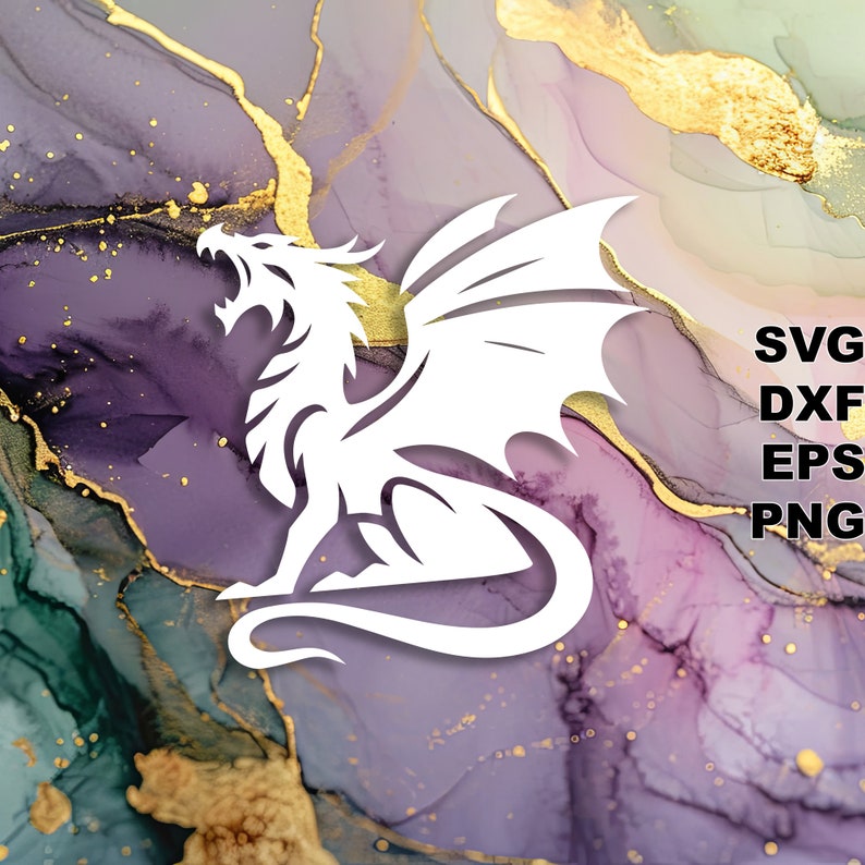 Dragon SVG Cut Files svg Dxf Png Eps Silhouette & Cricut, Digital ...