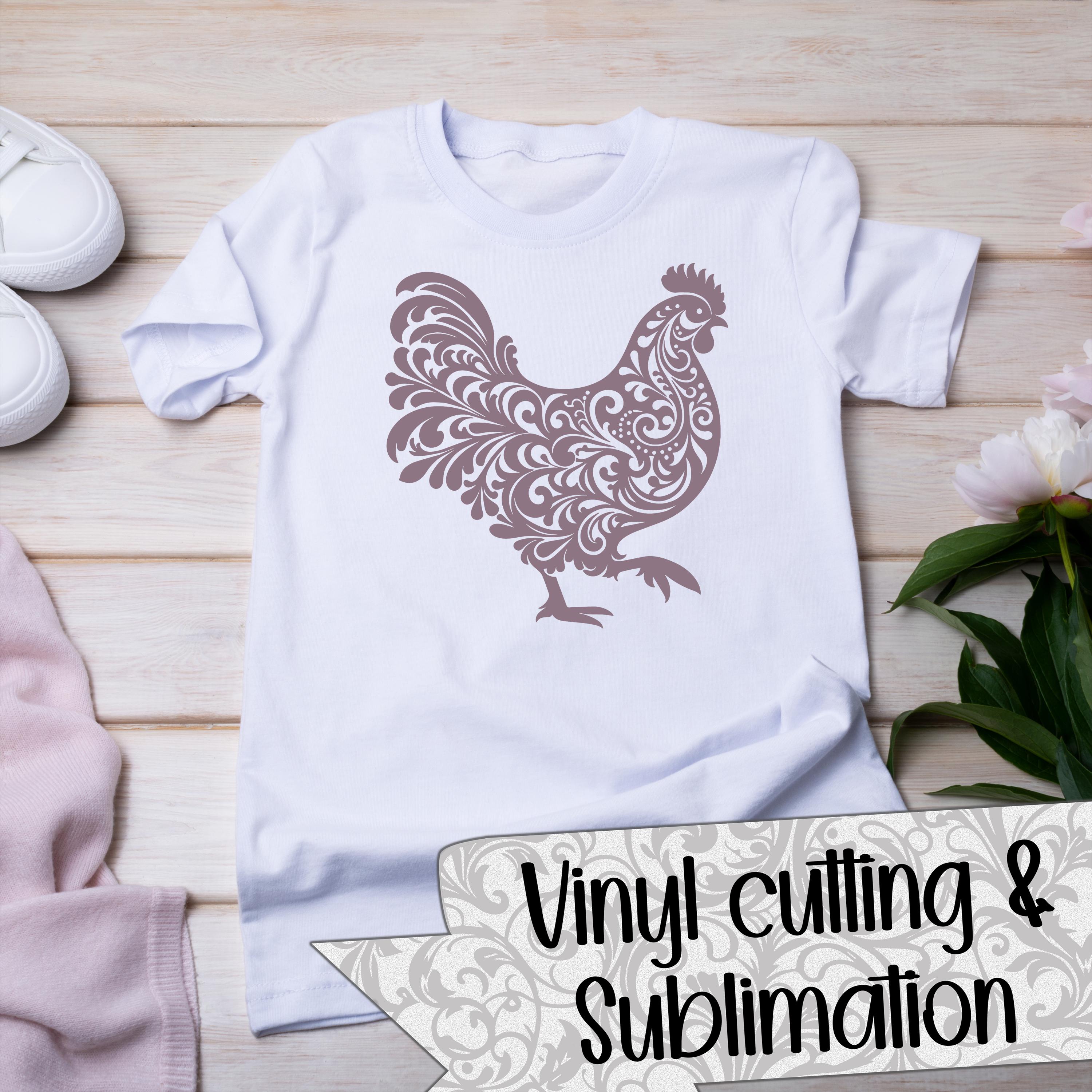 Chicken Fancy SVG Cut Files (svg Dxf Png Eps Jpg) Silhouette & Cricut ...