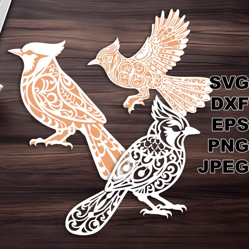 Blue Jay SVG Cut Files svg Dxf Png Eps Jpeg Silhouette & Cricut ...