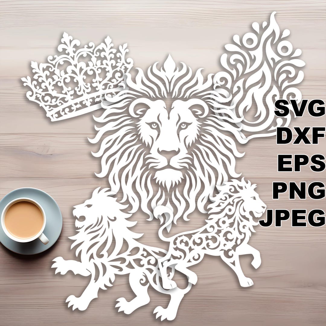 Leo SVG Cut Files svg Dxf Png Eps Jpeg Silhouette & Cricut, Digital ...