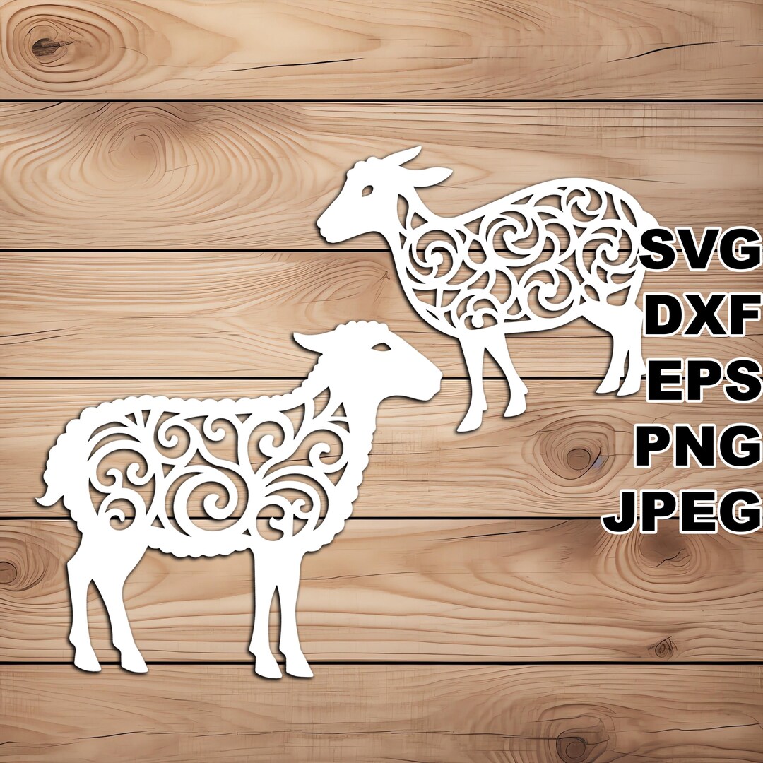 Filigree Sheep SVG Cut Files (svg Dxf Png Eps Jpeg) Silhouette & Cricut ...