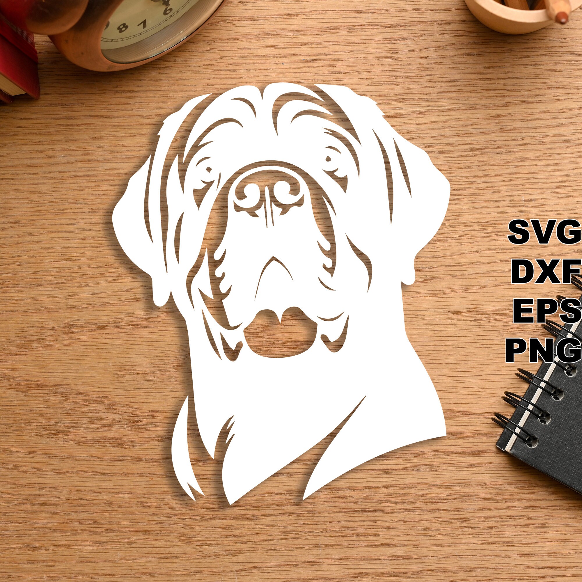 English Mastiff SVG Cut Files svg Dxf Png Eps Silhouette & Cricut ...