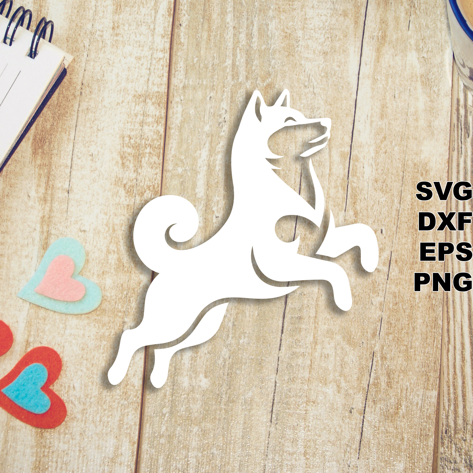 Shiba Inu SVG Cut Files svg Dxf Png Eps Silhouette & Cricut, Digital ...