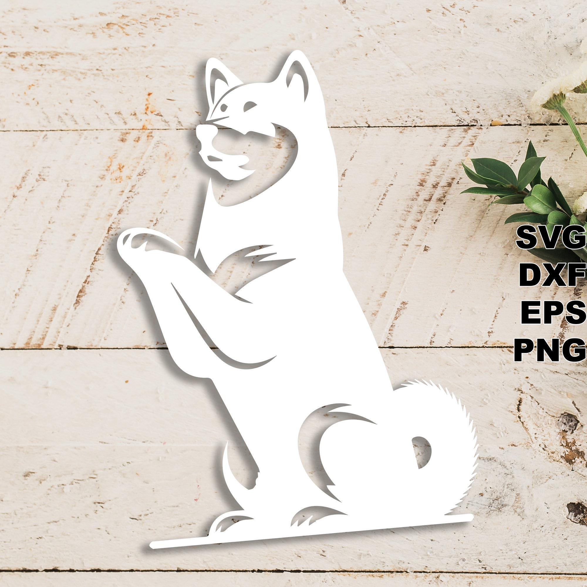 Shiba Inu SVG Cut Files svg Dxf Png Eps Silhouette & Cricut, Digital ...