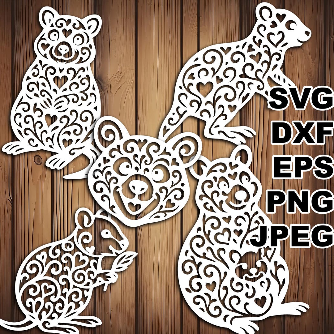 Lovely Quokka SVG Cut Files (svg Dxf Png Eps Jpeg) Silhouette & Cricut ...