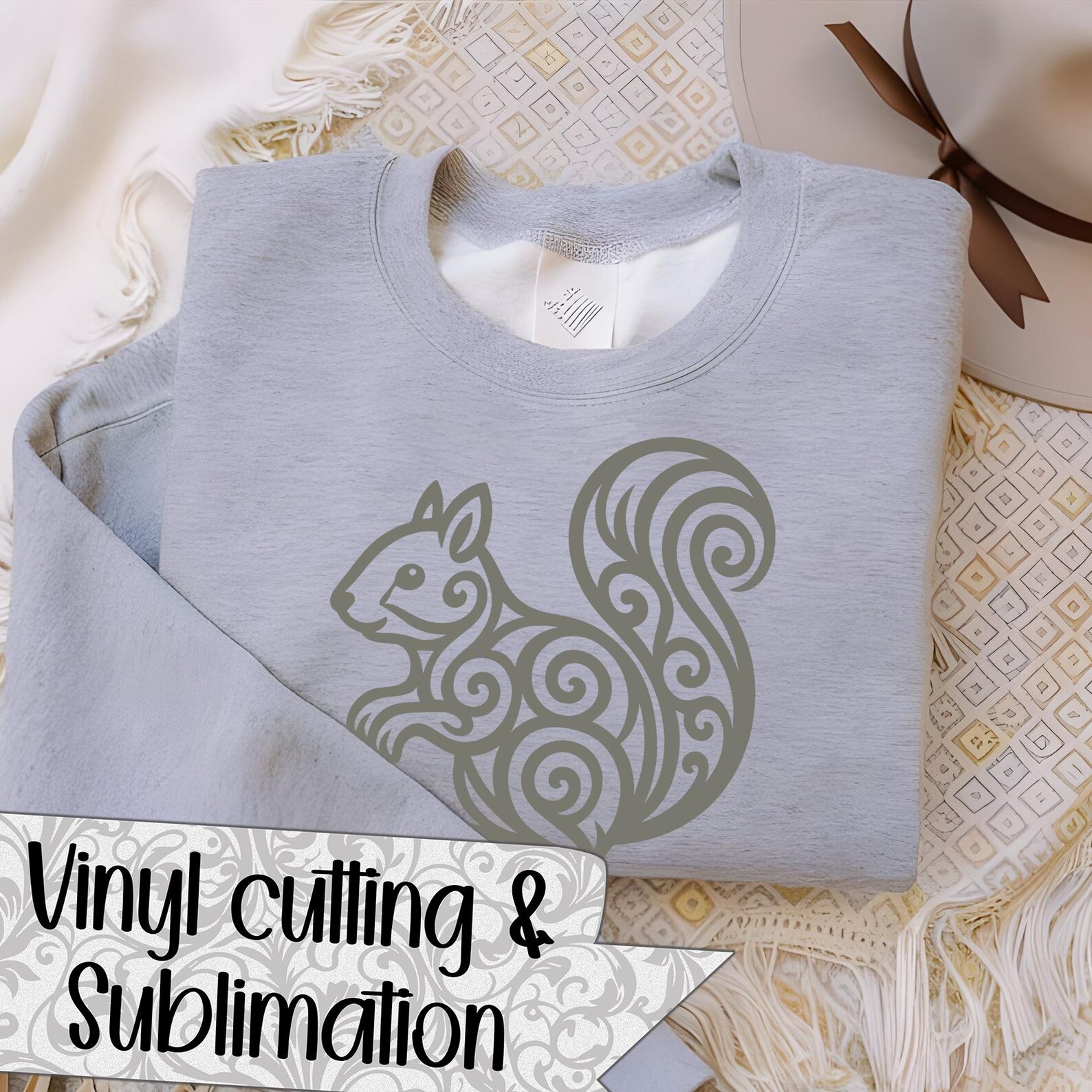 Elegant Squirrel SVG Cut Files (svg Dxf Png Eps Jpeg) Silhouette ...