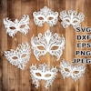 Filigree Masks SVG Cut Files (svg Dxf Png Eps Jpeg) Silhouette & Cricut ...