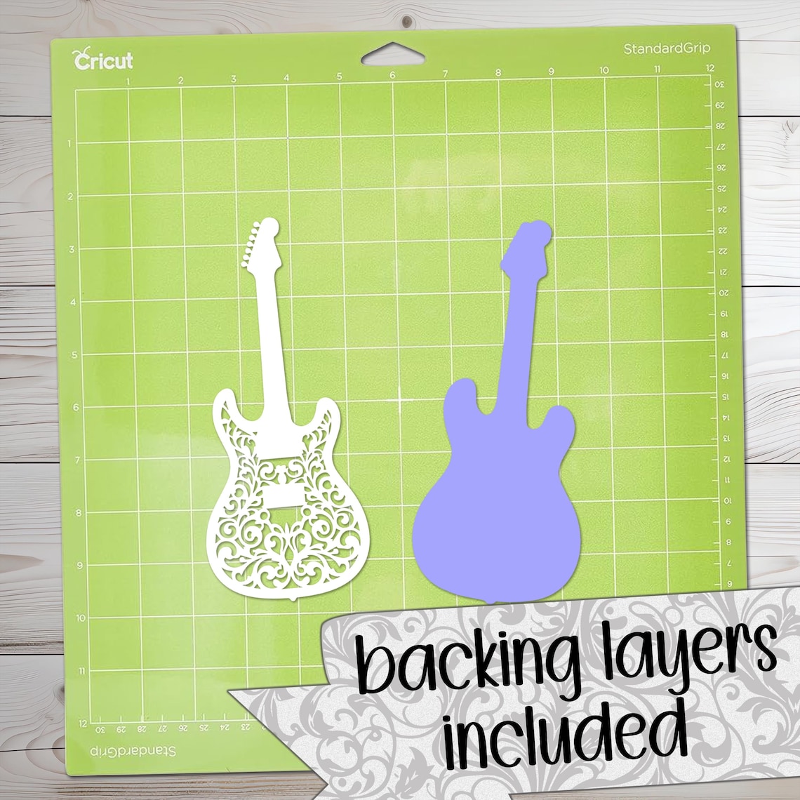 Filigree Guitars SVG Cut Files (svg Dxf Png Eps Jpeg) Silhouette ...
