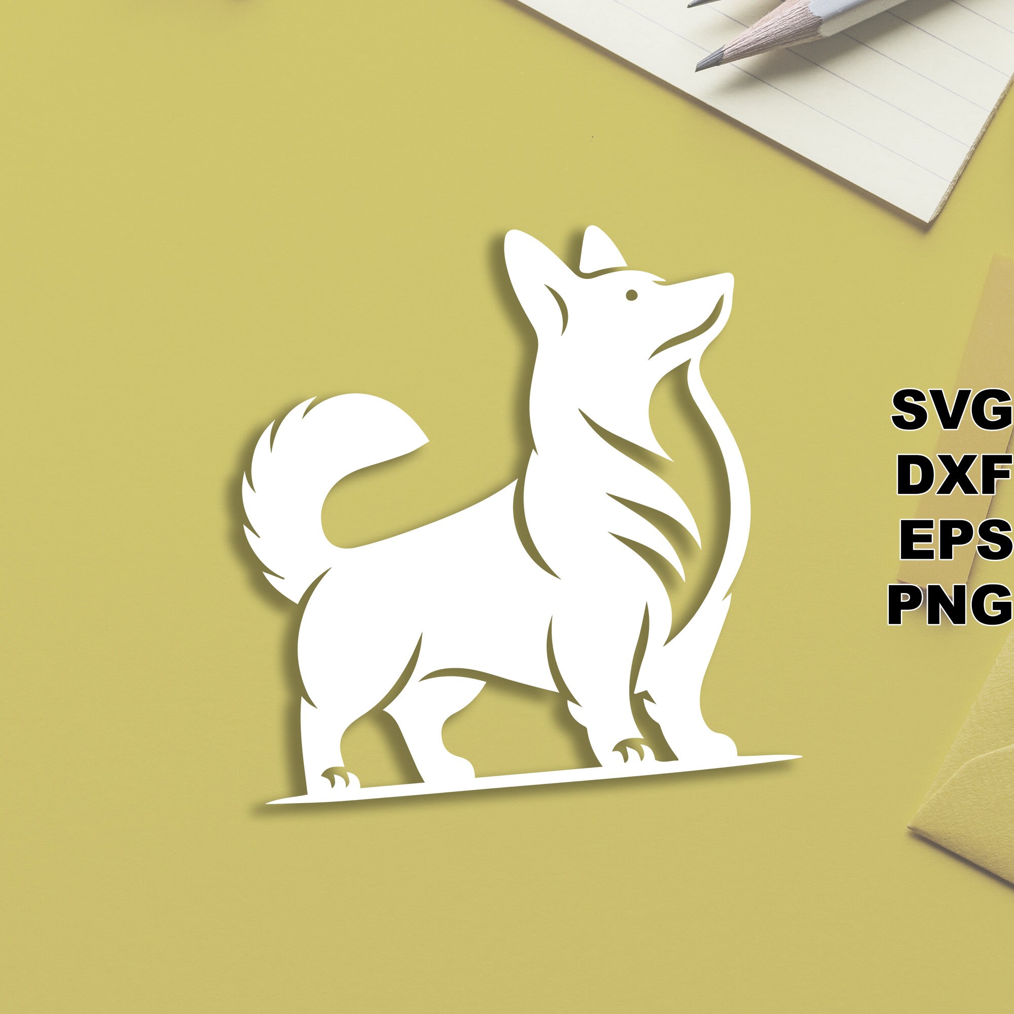 Corgi SVG Cut Files svg Dxf Png Eps Silhouette & Cricut, Digital ...