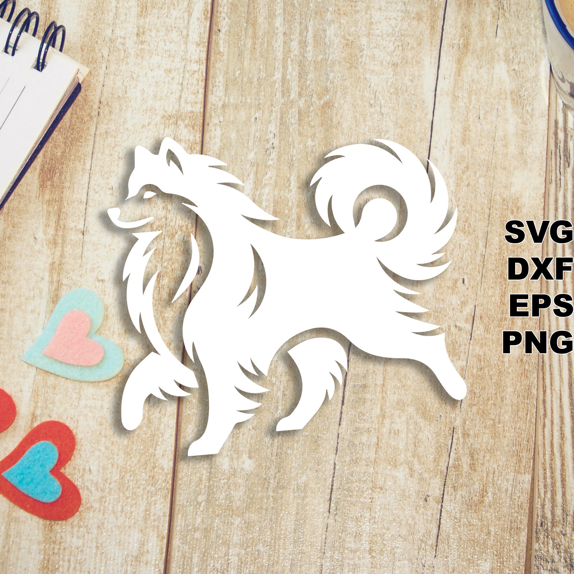 Pomsky SVG Cut Files svg Dxf Png Eps Silhouette & Cricut, Digital ...