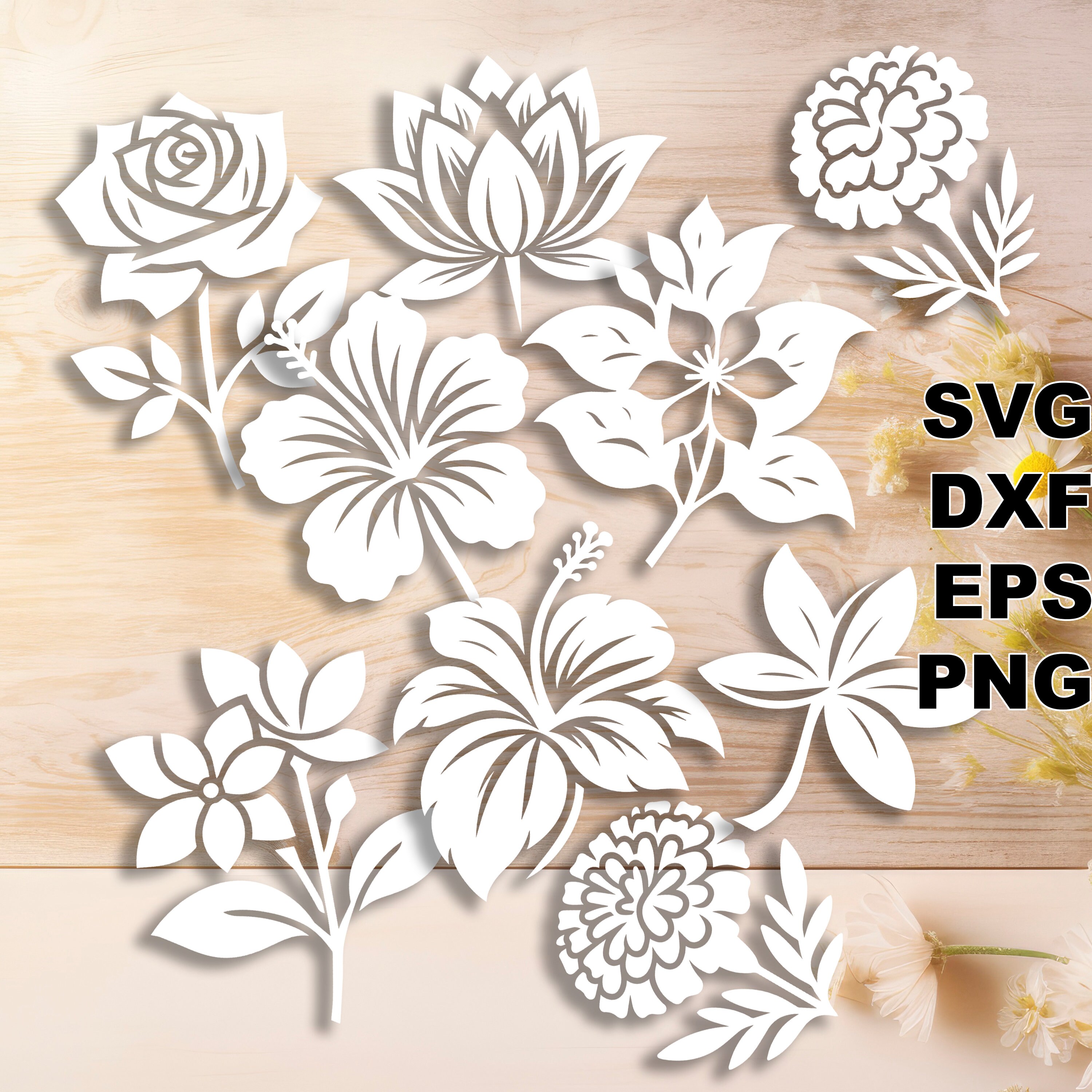 Indian Flora SVG Cut Files svg Dxf Png Eps Vinyl and Paper Cut, CNC ...
