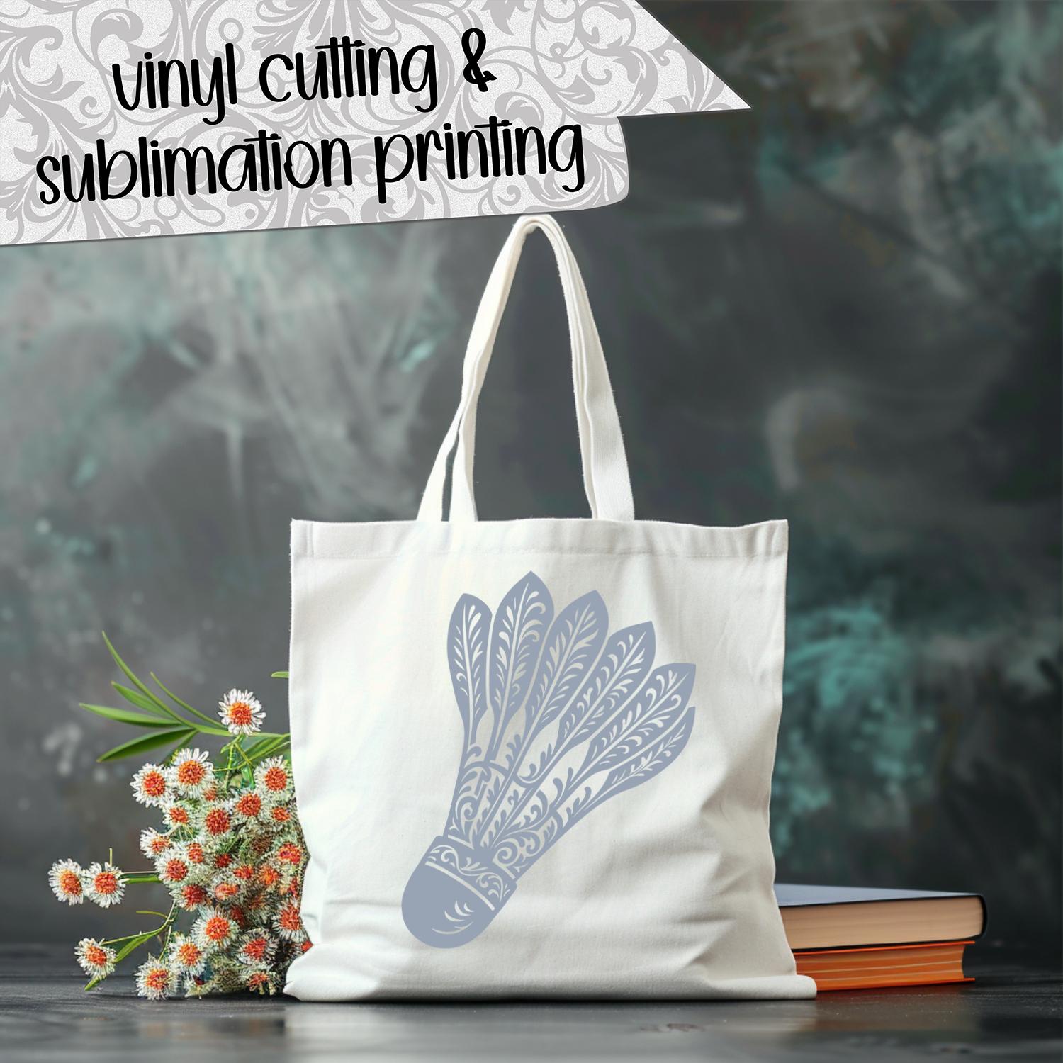 Filigree Badminton Birdies SVG Cut Files (svg Dxf Png Eps Jpeg ...