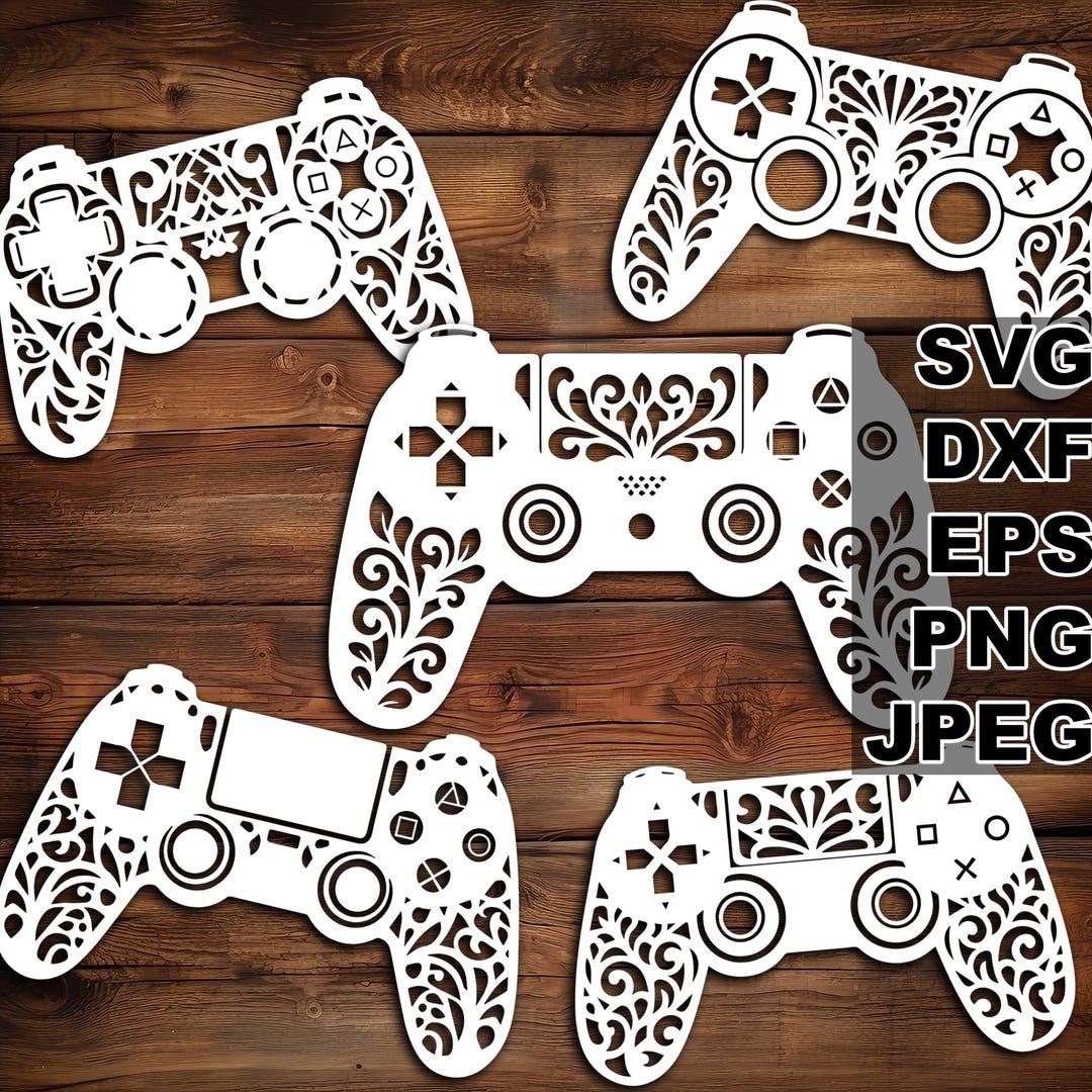 Filigree Dualshock Controller SVG Cut Files (svg Dxf Png Eps Jpeg ...