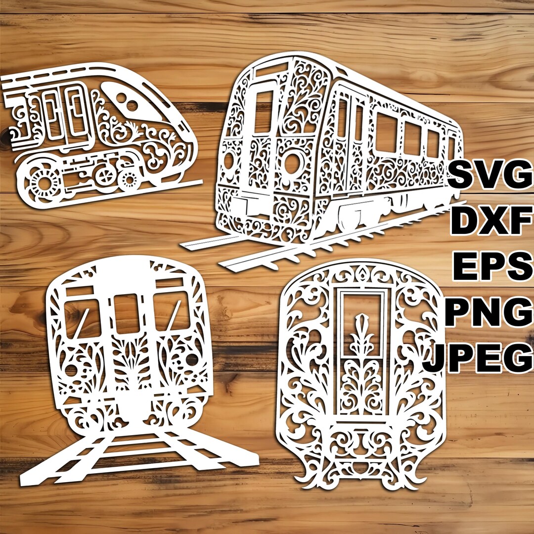 Filigree Subways SVG Cut Files (svg Dxf Png Eps Jpeg) Silhouette ...