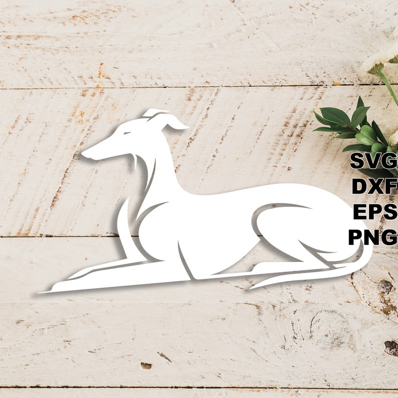 Greyhound Svg Cut Files Svg Dxf Png Eps Silhouette And Cricut Digital