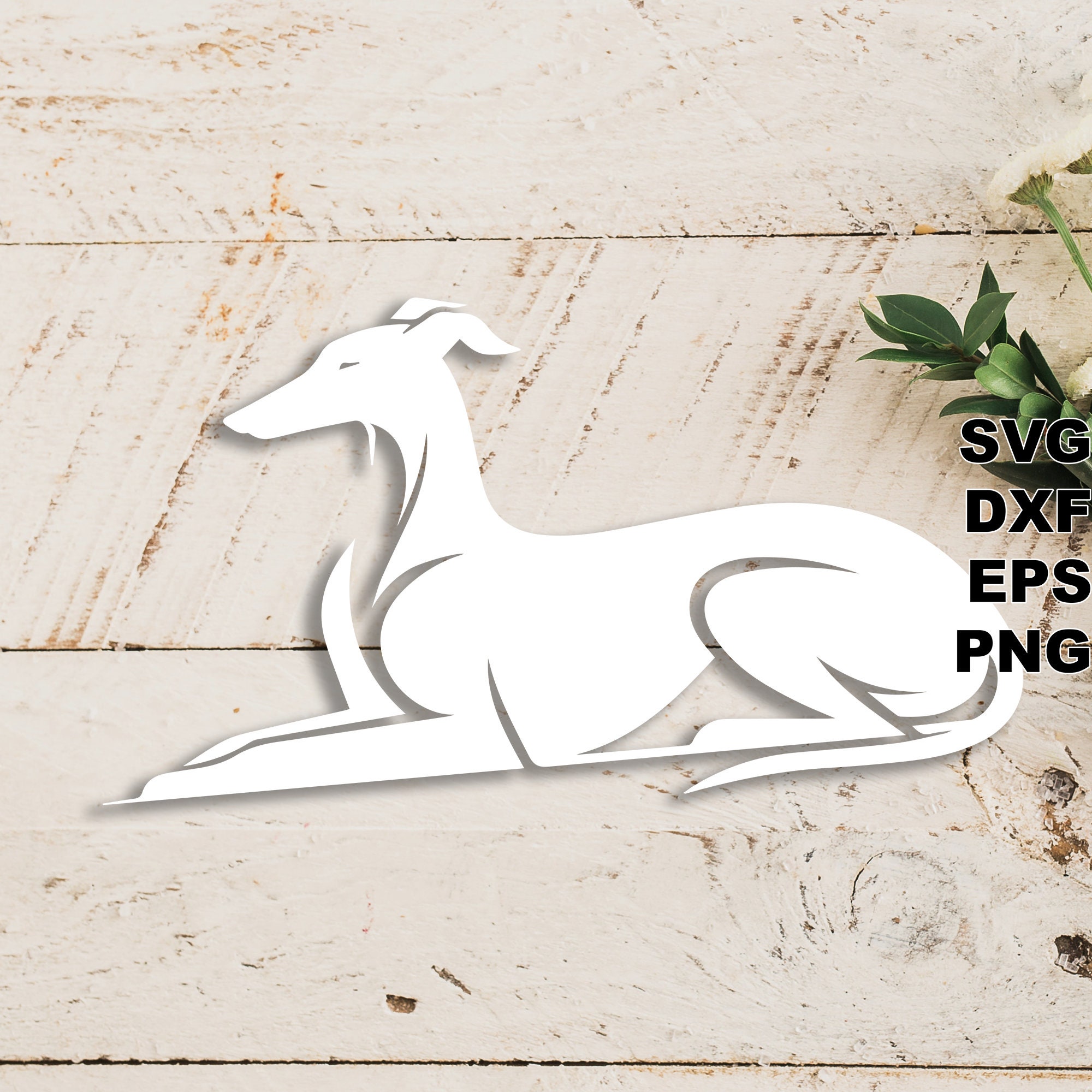 Greyhound SVG Cut Files svg Dxf Png Eps Silhouette & Cricut, Digital ...
