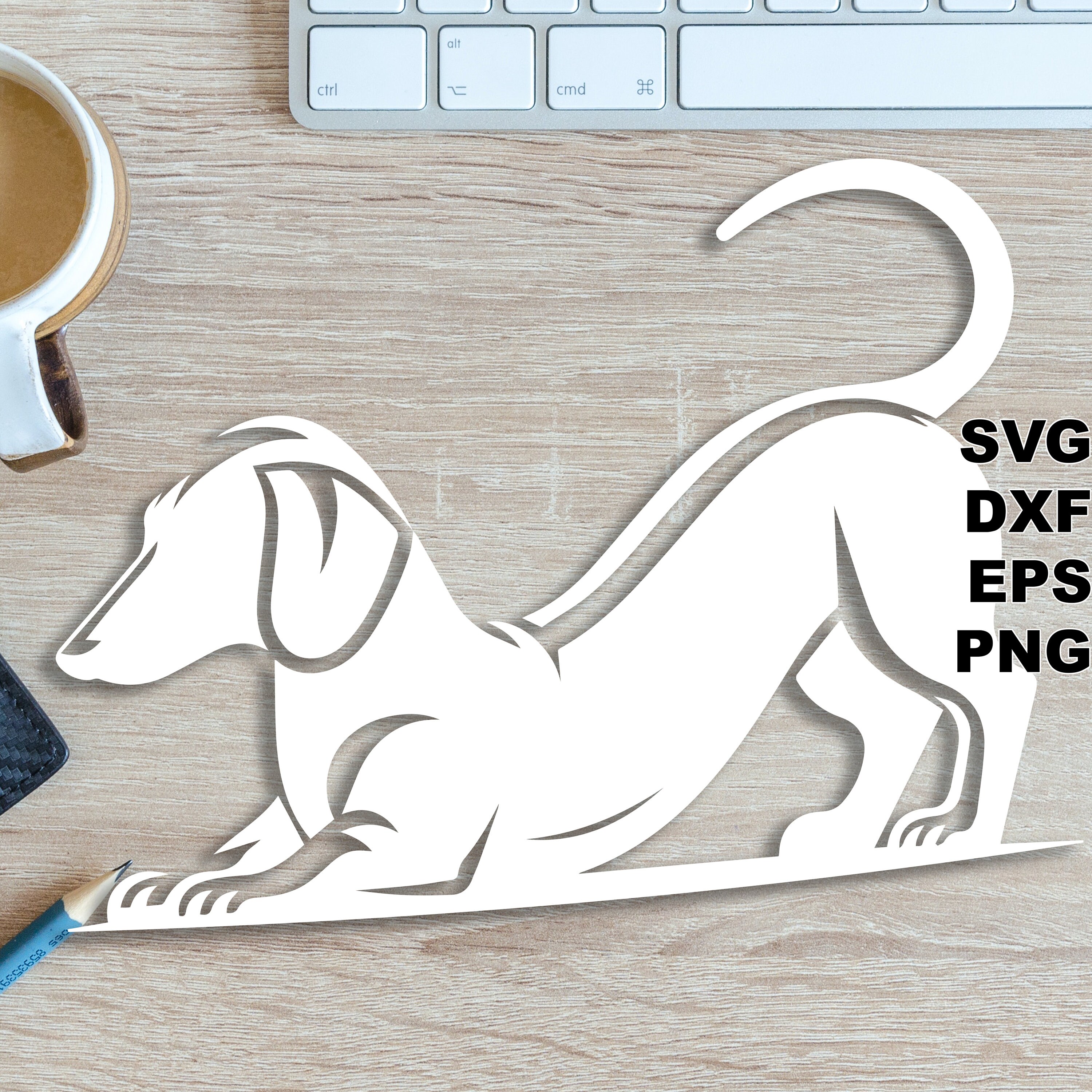 Dachshund Weiner Dog SVG Cut Files svg Dxf Png Eps Silhouette & Cricut ...