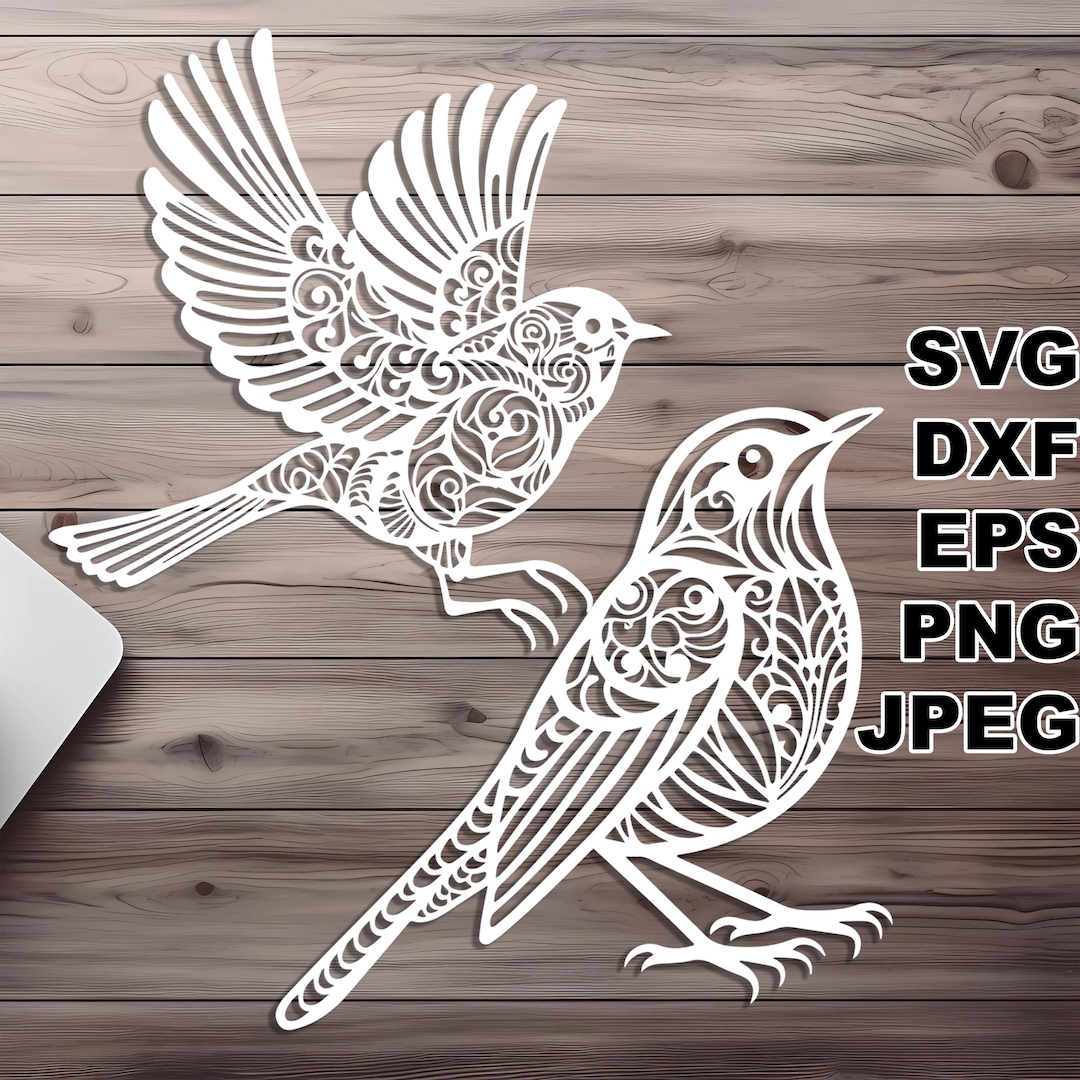 European Robin SVG Cut Files (svg Dxf Png Eps Jpeg) Silhouette & Cricut ...