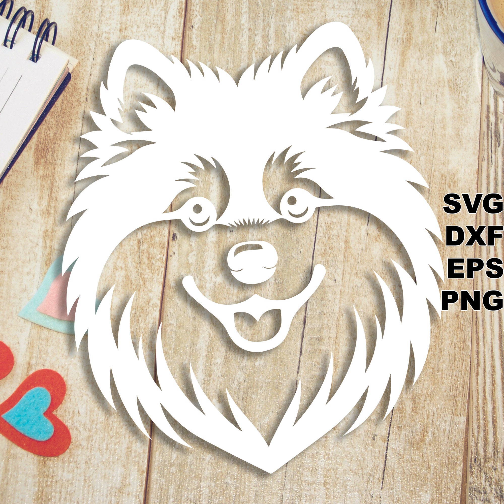 Pomsky SVG Cut Files svg Dxf Png Eps Silhouette & Cricut, Digital ...
