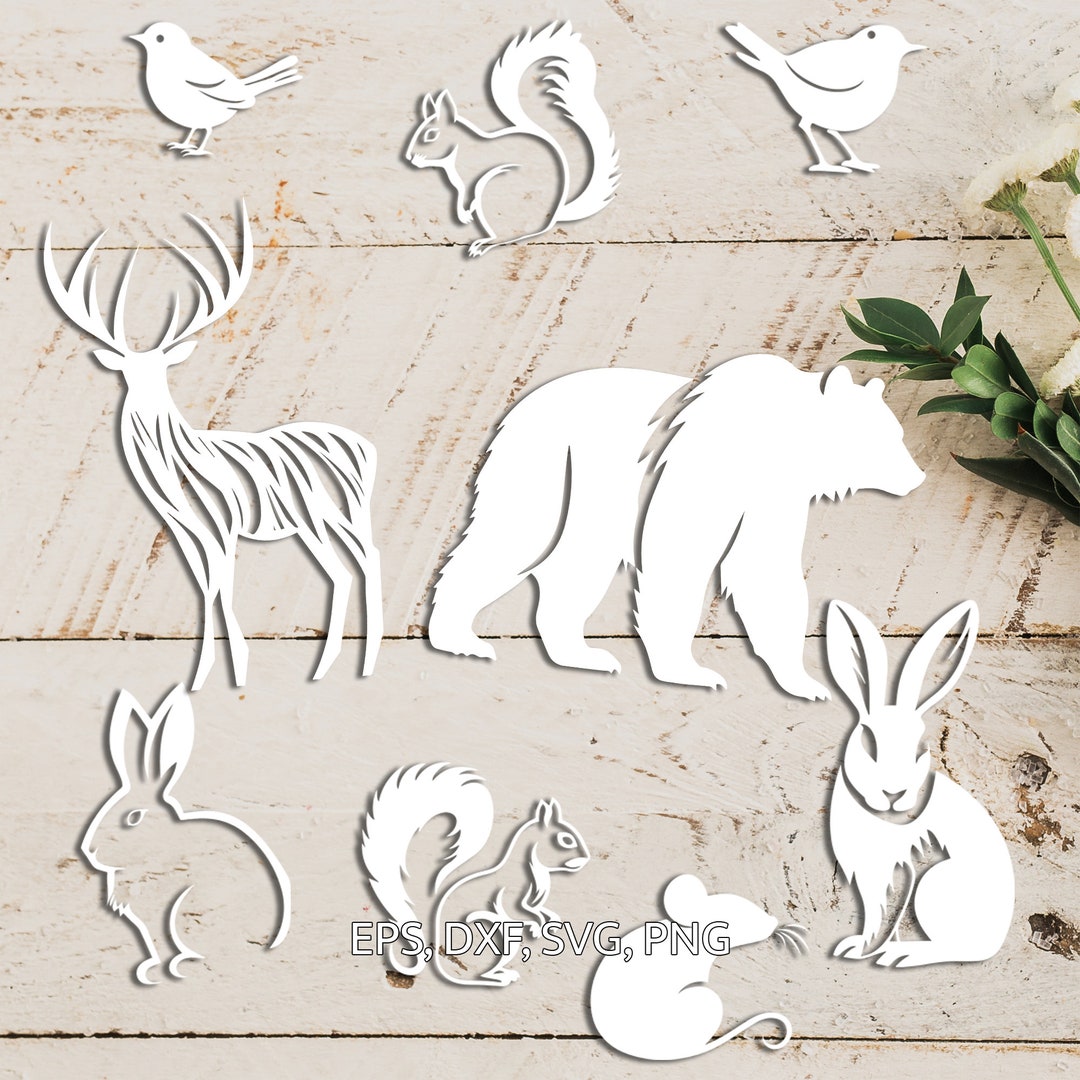 Woodland Creatures SVG Cut Files (svg Dxf Png Eps) Silhouette & Cricut ...