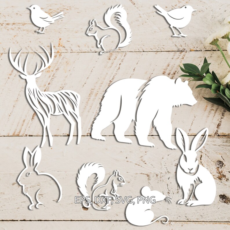Woodland Creatures SVG Cut Files svg Dxf Png Eps Silhouette & Cricut ...