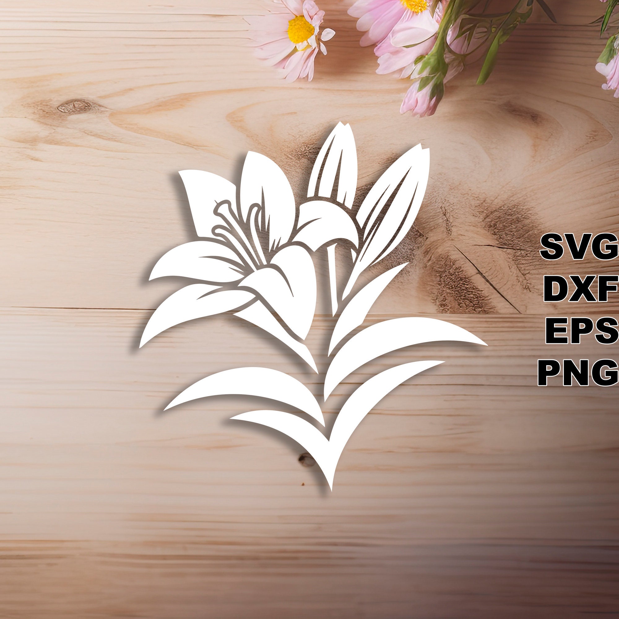 French Flora SVG Cut Files (svg Dxf Png Eps) Vinyl and Paper Cut, CNC ...