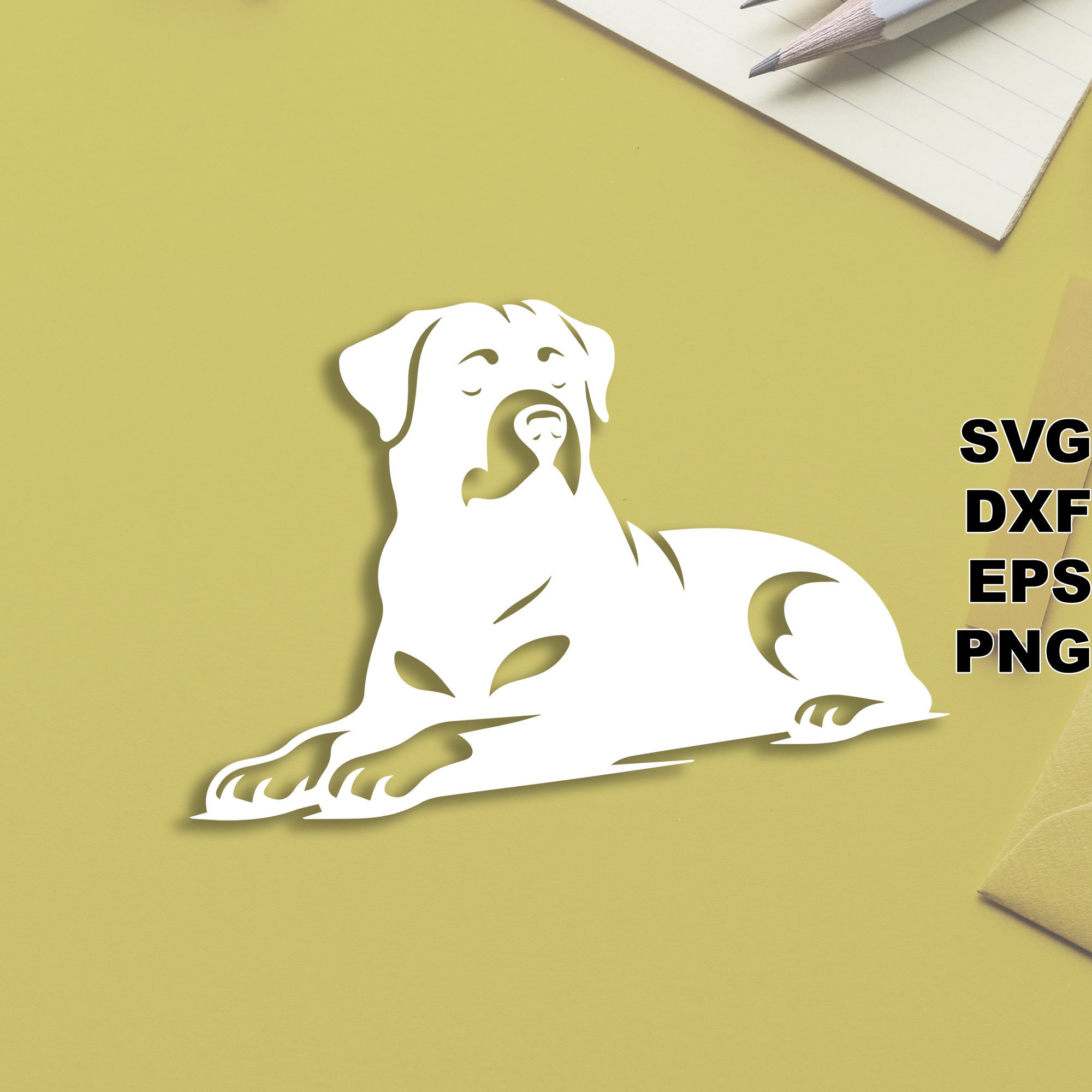 Rottweiler SVG Cut Files svg Dxf Png Eps Silhouette & Cricut, Digital ...