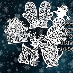 Winter SVG Cut Files (svg Dxf Png Eps Jpeg) Silhouette & Cricut ...