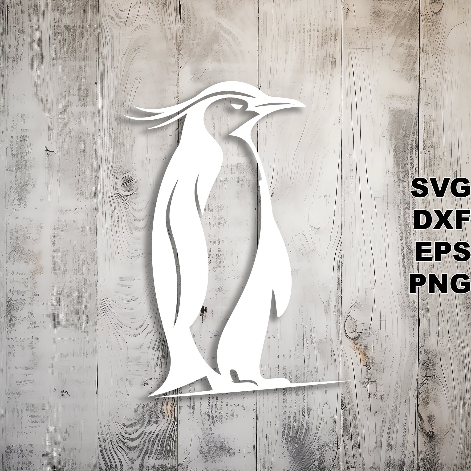 Penguin SVG Cut Files svg Dxf Png Eps Vinyl and Paper Cut, CNC, Laser ...