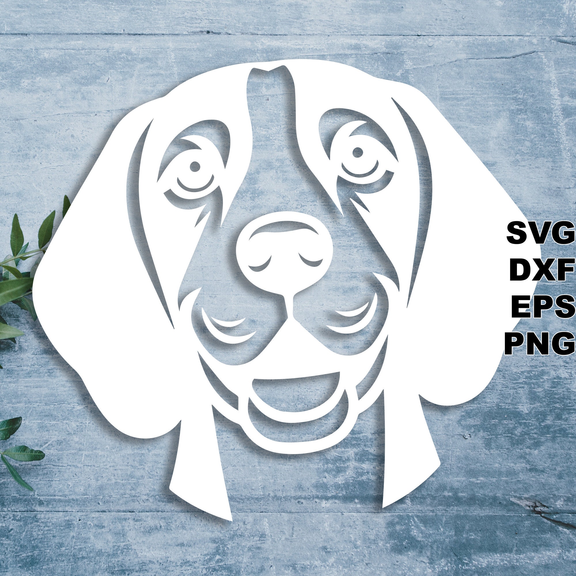 Beagle SVG Cut Files svg Dxf Png Eps Silhouette & Cricut, Digital ...