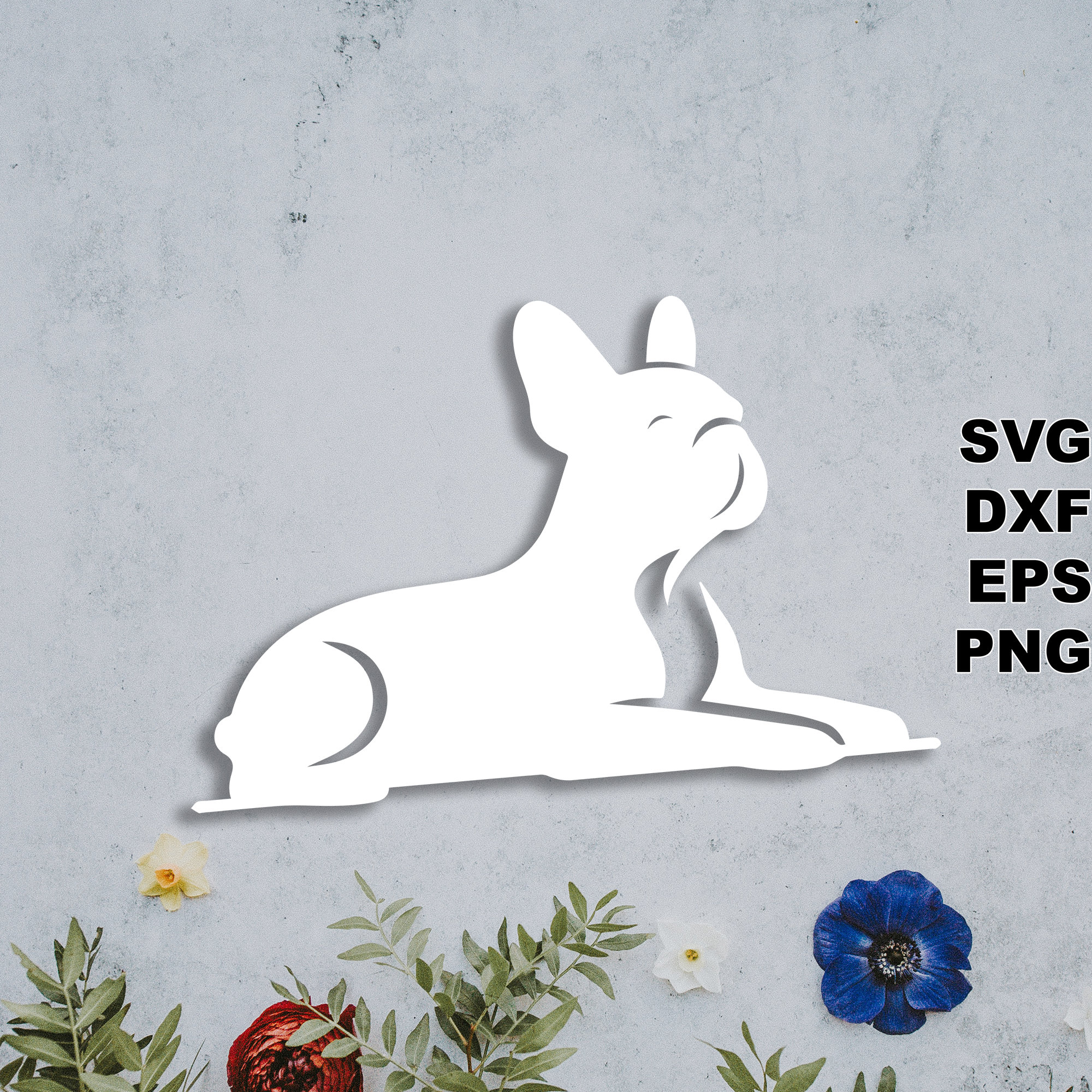 French Bulldog SVG Cut Files svg Dxf Png Eps Silhouette & Cricut ...