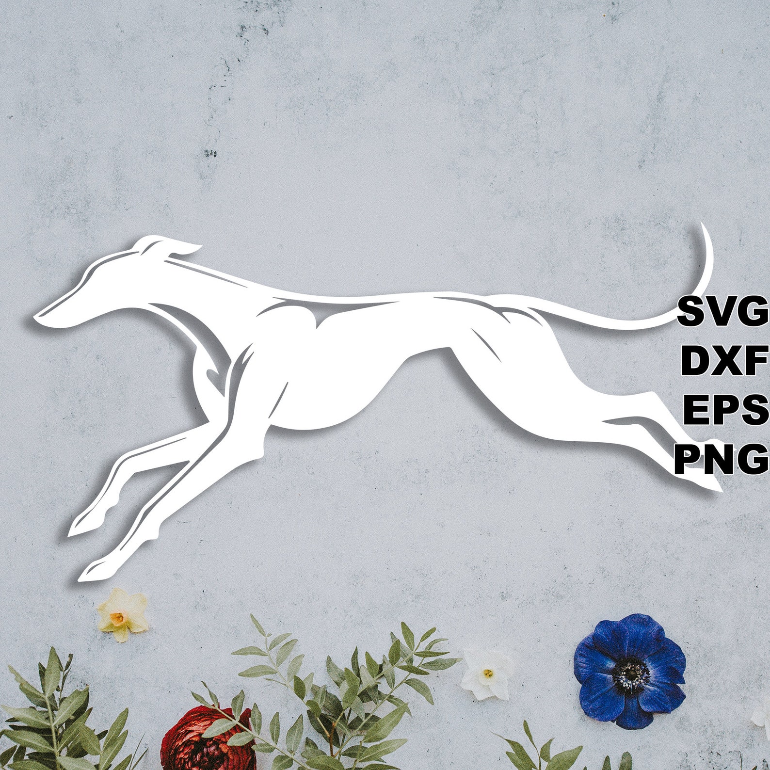 Greyhound SVG Cut Files (svg Dxf Png Eps) Silhouette & Cricut, Digital ...