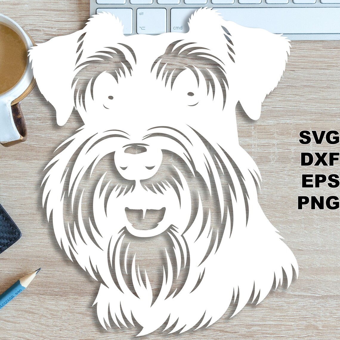 Schnauzer SVG Cut Files (svg Dxf Png Eps) Silhouette & Cricut, Digital ...