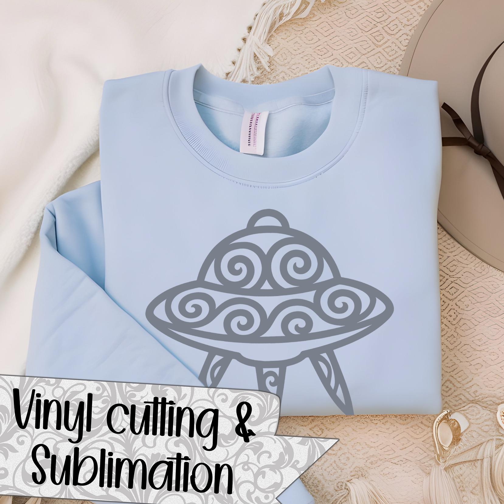 Elegant Ufo SVG Cut Files (svg Dxf Png Eps Jpeg) Silhouette & Cricut ...